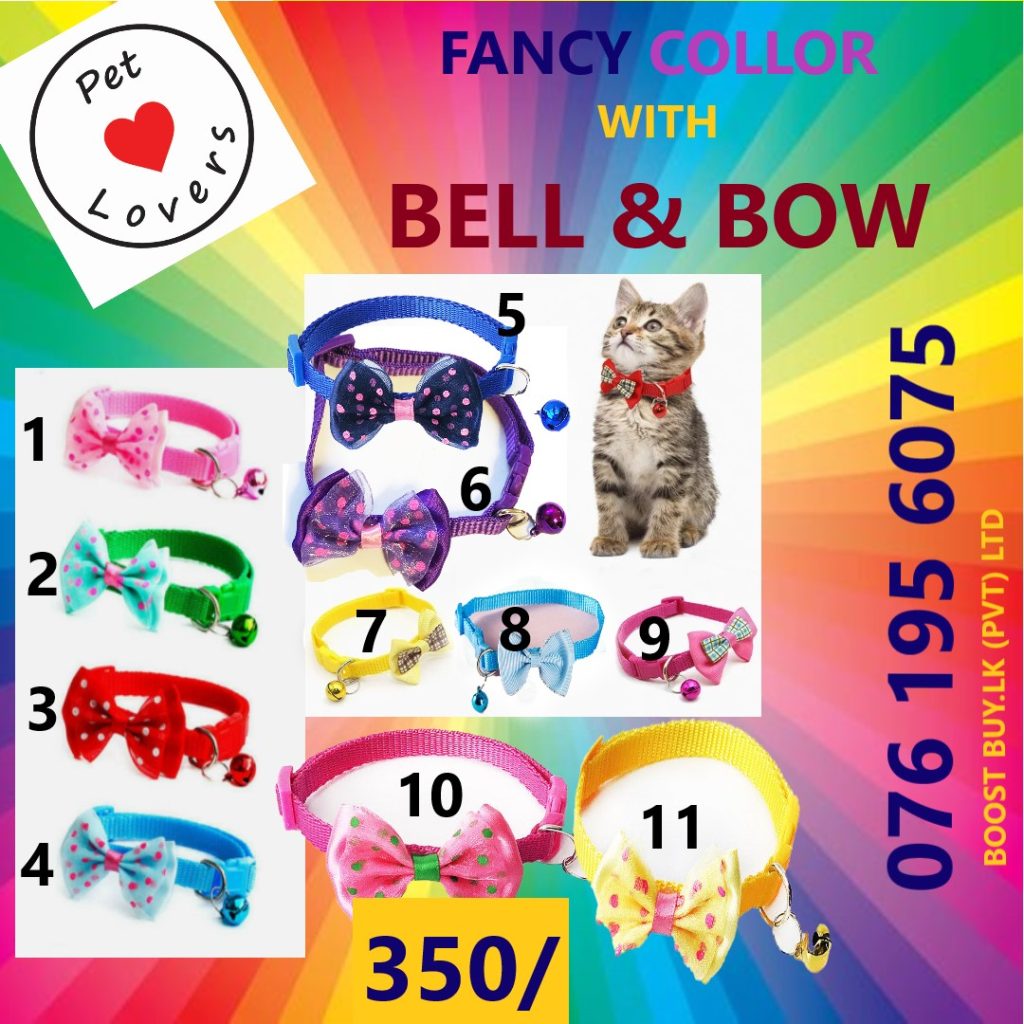 COLLOR WITH BELL & BOW FOR CATS - Boostbuy